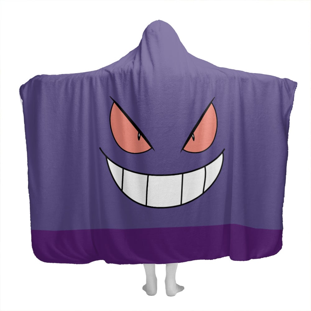 Gengar Pokemon Hooded Blanket Anime Ape