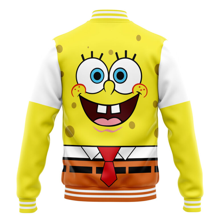 Spongebob Face Spongebob Squarepants Varsity Jacket | Anime Ape