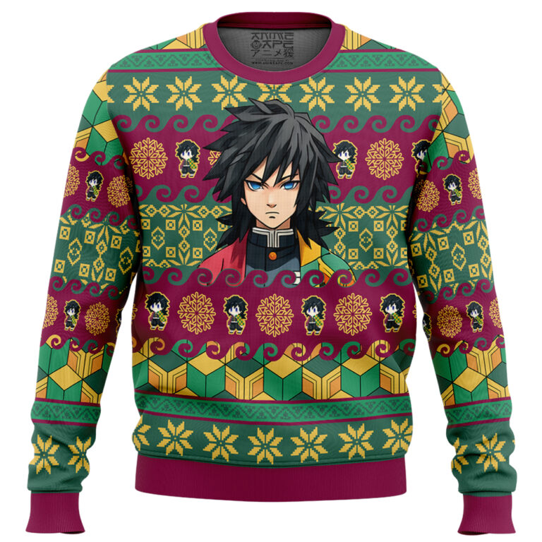 Giyu Tomioka Demon Slayer Ugly Christmas Sweater | Anime Ape