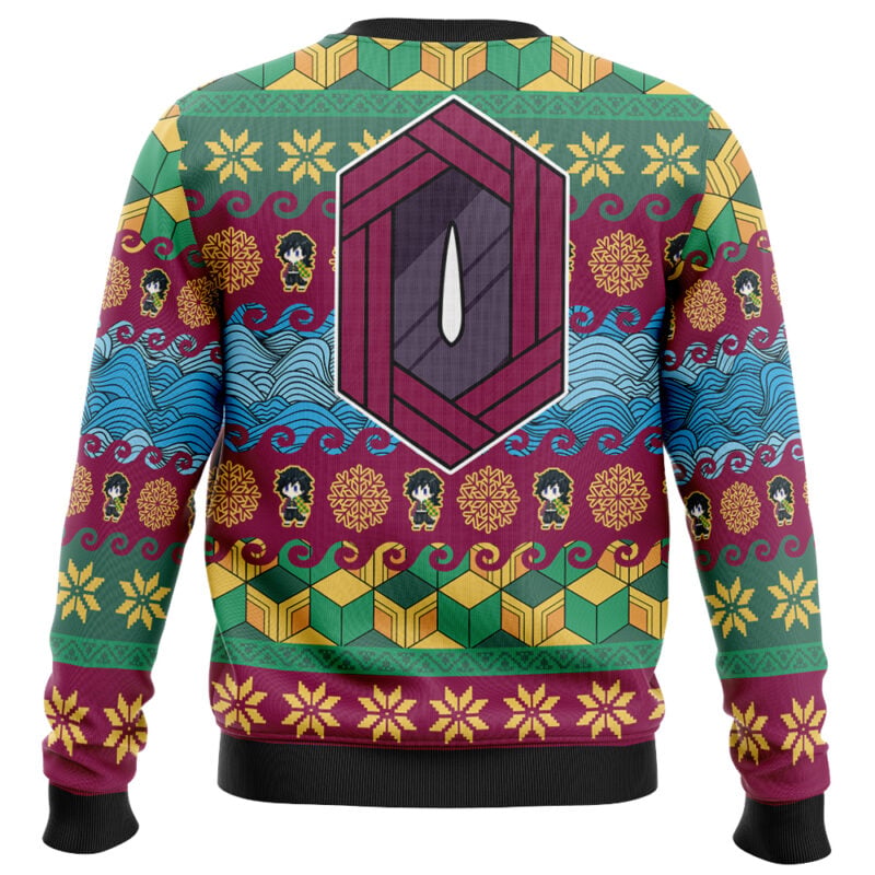 Giyu Tomioka V2 Demon Slayer_Ugly Christmas Sweater | Anime Ape