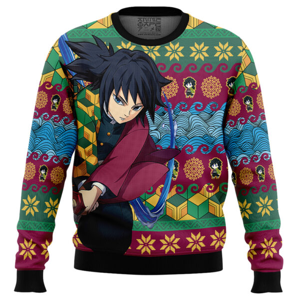 Giyu Tomioka V2 Demon Slayer_Ugly Christmas Sweater | Anime Ape