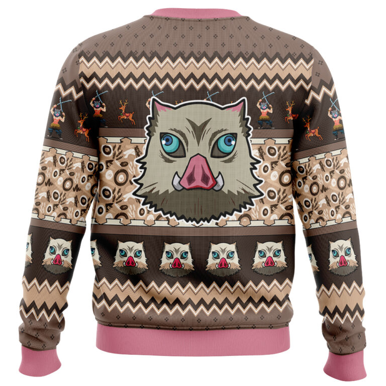 Inosuke Hashibira Demon Slayer Ugly Christmas Sweater | Anime Ape