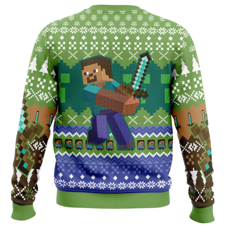 Christmas Minecraft Steve Ugly Christmas Sweater | Anime Ape