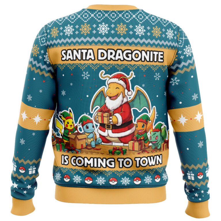 Dragonite Santa Pokemon Ugly Christmas Sweater | Anime Ape