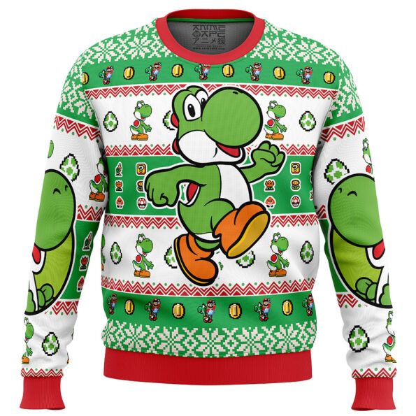 Christmas Yoshi Super Mario Bros Ugly Christmas Sweater | Anime Ape