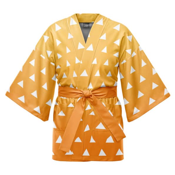 Zenitsu Agatsuma Demon Slayer Happi Coat Haori Kimono | Anime Ape