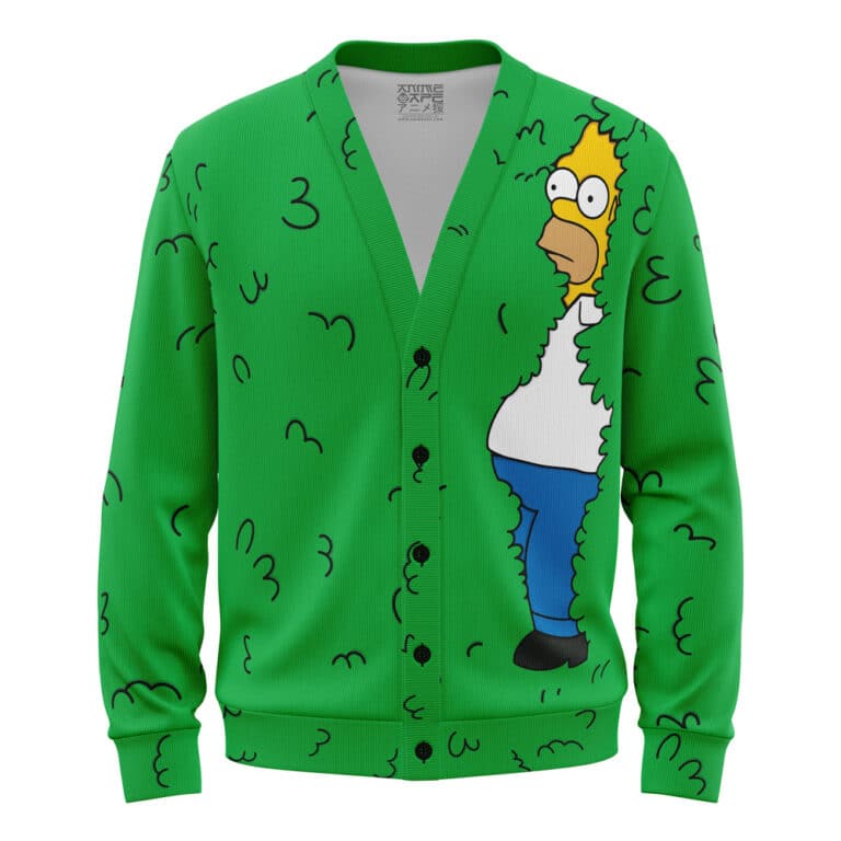 Homer Bush Meme The Simpson Knitted Cardigan Sweater | Anime Ape