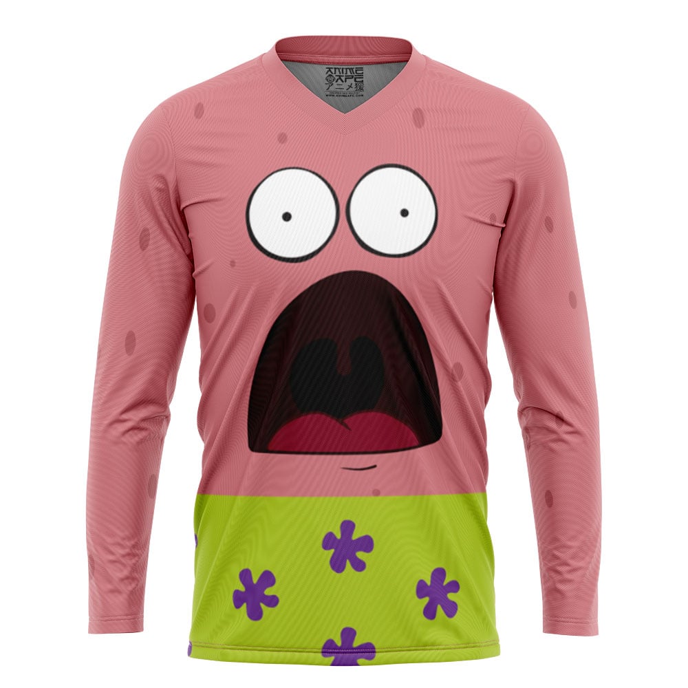 Patrick Star Face SpongeBob SquarePants Hockey Jersey | Anime Ape