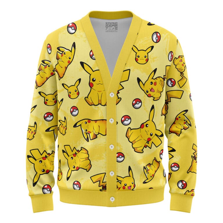 Pikachu Pokemon Knitted Cardigan Sweater | Anime Ape