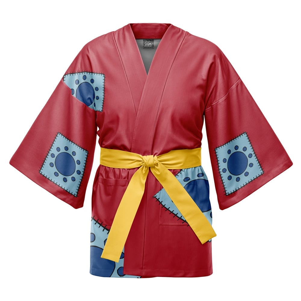Luffy Wano Pattern One Piece Happi Coat Haori Kimono | Anime Ape