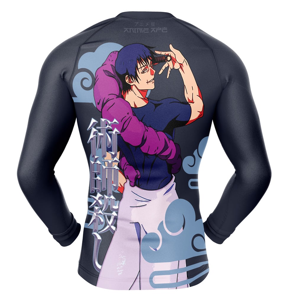 Fushiguro Toji Jujutsu Kaisen Long Sleeve Rash Guard Compression Shirt ...